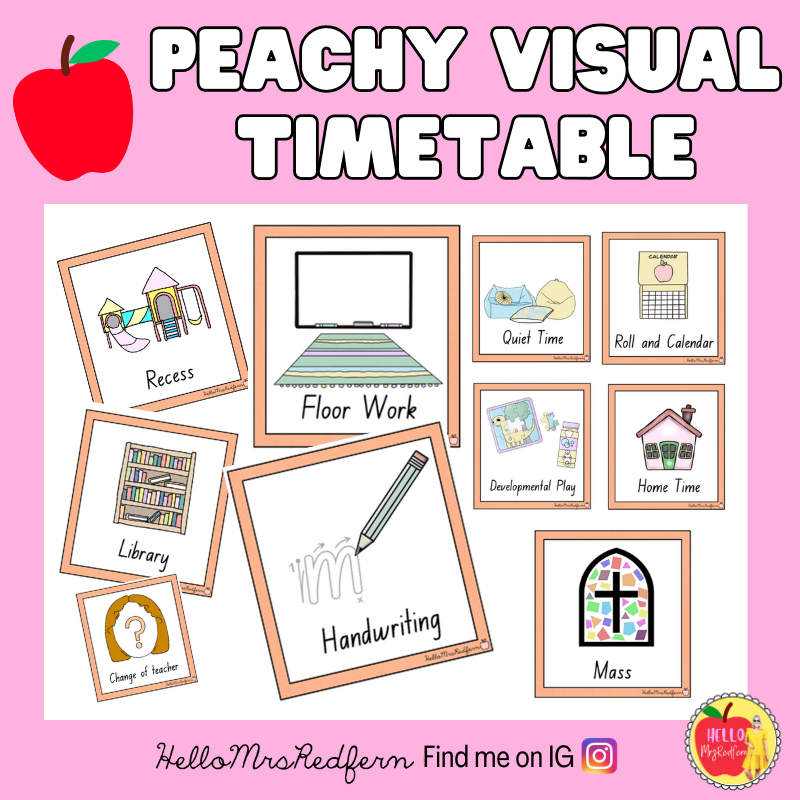 Visual Timetable Display Cards – Hello Mrs Redfern